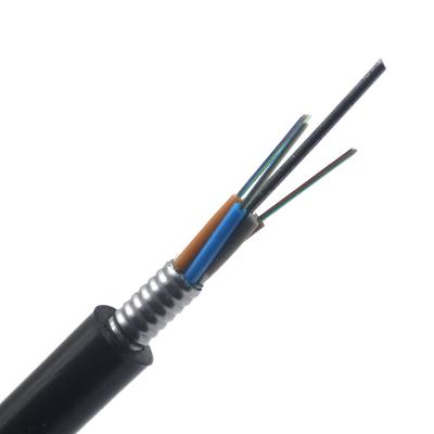 China 24 Core Fiber Optic Cable PE Black Outer Jacket Material Stranded Loose Tube for Duct for sale