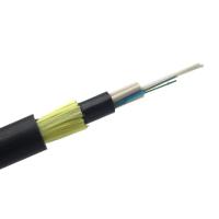 China Asu Mini ADSS G652D Fiber Cable 2/4/6/8/12/24 Core Self Supporting Black Jacket Color for sale