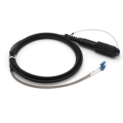 China Communication Armored Fiber Optic Patch Cord Single Mode FTTH Drop Cable SC/UPC To FC/UPC Connector for sale
