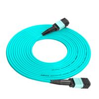 China 8 Core 12 Core 16core OM4 Fiber Optic Patch Cord Mpo Mtp Patch Cord Polish Type UPC To UPC for sale