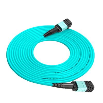China 8 Core 12 Core 16core OM4 Fiber Optic Patch Cord Mpo Mtp Patch Cord Polish Type UPC To UPC for sale