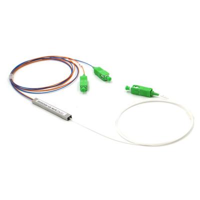 China Modular 1x64 PLC Splitter with FC UPC Connector for Input/Output Fiber Diameter 900μm and Singlemode G.657A1 Fiber Type for sale