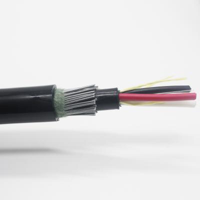 China Single Mode Fiber Type Hybrid Fiber Optic Cable with Steel Tape/Aluiminum Tape Armor Layer 24 48 96 Core for sale