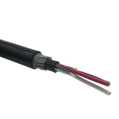 China PE Outer Jacket Hybrid Fiber Optic Cable for Outdoor Aerial and Underground Applications 12.8mm Diameter for sale