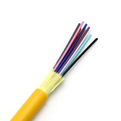 China LSZH 12F 10Gb Distribution Multi Mode Fiber Optic Cable GJFJV Indoor Bundle Cable OM1 OM2 OM3 OM4 6F 8F 24F for sale