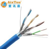 China 4pairs 500Mhz FFTP Cat6a Bare Copper 1000ft Shield Lan Ethernet Cable 10G Speed Sftp Cat6a Cable for sale