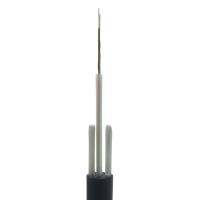 China Outdoor Aerial Fiber Cable Center Loose Tube 4 Cores G652D GYFXTY PE Jacket FRP Messenger Wire for sale