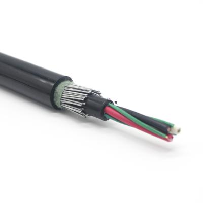 China 12-48 CORE Hybrid Aerial and Duct Optical Fiber Electric Conductor Camera Electrical Cable with 12.8 Jacket Diameter for sale