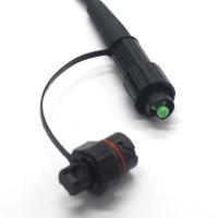 China FTTH Armoured SC/APC 5.0 Black Corning Waterproof Fiber Optic Patch Cord for Drop Cable Fiber Count 2 for sale