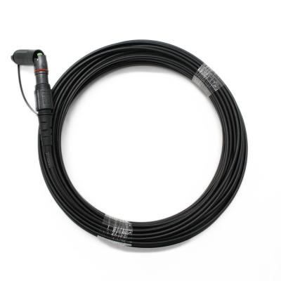 China FTTA Outdoor Waterproof Fiber Patch Cord with Optitap Mini SC APC/UPC Connector and 7.0 mm Black Cable Jacket Diameter for sale