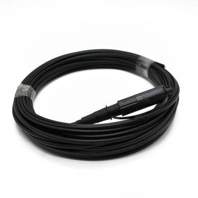 China Waterproof Fiber Optic Patch Cord Cable Color Black FTTH Armoured SC/APC 5.0 for Drop Cable for sale