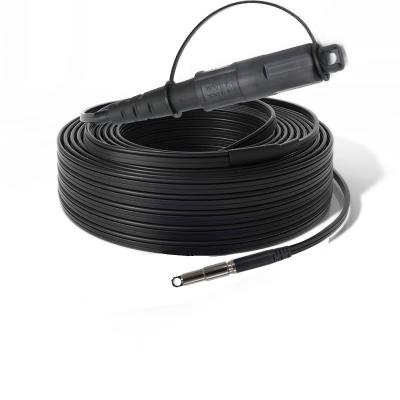 China LC Connector Type FTTH Corning Simplex Waterproof Optical Fiber Patch Cord APC Armored Patch Cord LSZH Cable Jacket Material for sale