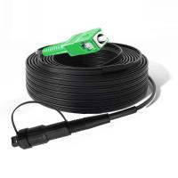 China LSZH Waterproof Opti-tap Corning LC APC Connector Fiber Optic Patch Cord with G657A1 G657A2 Single Mode Flat Drop Cable 3m for sale