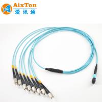 China High Density MM OM3 MTP MPO 8 12 24 Core Fiber Patch Cord with Standard Connectors RL ≥30dB for sale