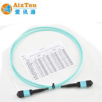 China 12 Fiber 2M MTP Multimode Patch Fiber Optic Cable Wavelength 850/1300nm Standard Connectors IL≤0.2dB 40/100Gb for sale