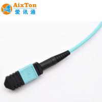 China MTP-MTP/APC OM3 Fiber Optic Patch Cord Female Or Male 40G/100G MM Support Customized 8-144 Fibers LZSH/OFNR Fiber Optic Cable for sale