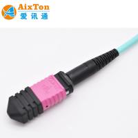 China OM3 50/125μm Fiber Mode 24-Core Pre-Terminated MTP/MPO Round Fiber Cable for Data Centers in Vietnam for sale