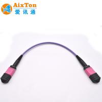 China Vietnam Manufacture MM OM4 MTP / MPO 8 12 24 Cores Cable Fiber Optical Patch Cord for sale