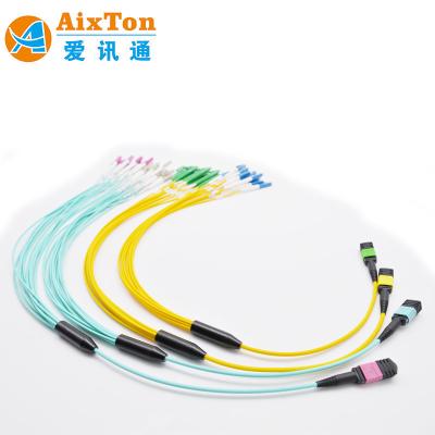 China Vietnam Preconnectorized MPO Fiber Optic Jumper for FTTH and FTTR Drop Cable 850/1300nm Wavelength UPC to UPC Polish Type for sale