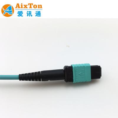 China Vietnam OM4 MTP/MPO 8 12 16 24 Core Fiber Single Mode Optic Patch Cord Cable for 10G Ethernet Distance of 300m at 850nm for sale