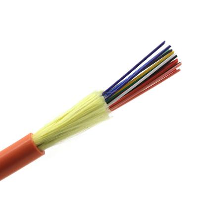 China Internal Gjfjv 2 4 6 8 Cores Singlemode Cable Om3 Om4 Tight Buffer Distribution Gjfjv Gyxtw Ftth Drop Optical Cable for sale