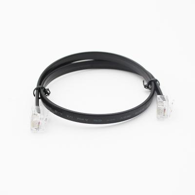 China 6 Core Pure Copper Flat Cable RJ12 Double-headed 6-core Telephone Cable for sale