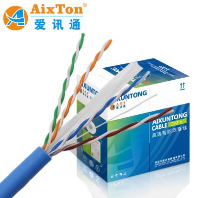 China Indoor PVC Cat6A UTP Lan Cable 250 Mhz 1000 Mbps Broadband Speed Network Cables Cat6 for sale