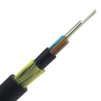 China Outdoor Mini ADSS Fiber Optic Cable with 80M/100M/120M Span 12/24/4 Core Strand for sale