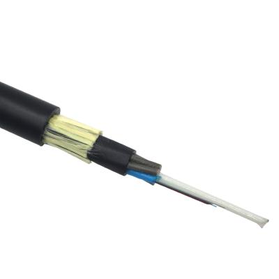 China ADSS cable double jacket 50-200m Span 12-96 core fiber optic cable for sale