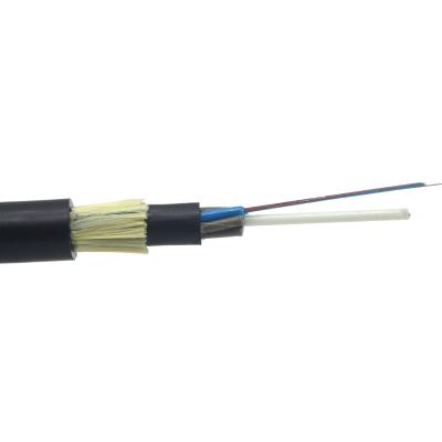 China Outdoor Aerial ADSS G652D Single Mode Cable Optic Fiber 4/6/8/12/24 core PE outer sheath Aramid yarn for sale