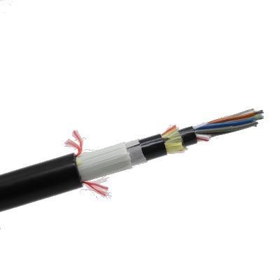 China Flat FRP ADSS Fiber Optic Cable 12/24/48/96 Core 100/150 Span G652D Fiber Type Outdoor for sale