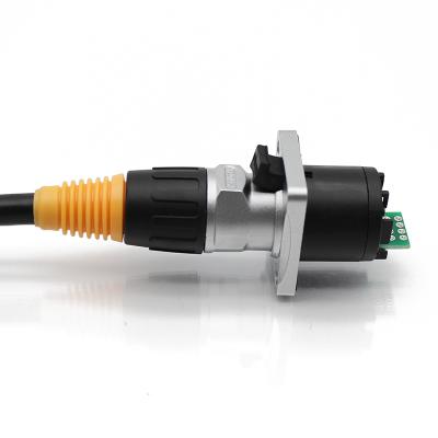 China 1m High-Definition LED Splicing Screen Signal RJ45 Network Cable with XLR Male for sale