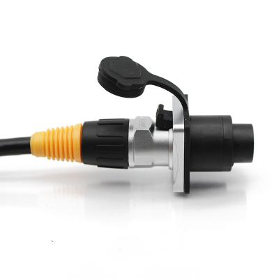 China 1 m LED HD Combined Screen signal Cable RJ45 Network Cable Connector Pair XLR Male Shell IP68 Outdoor Waterproof Cable for sale