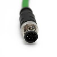 China IP67 Industrial Ethernet M12 X Coded 8pin Male Straight to RJ45 Male Molded Cable Ethernet Communication Network Cable for sale