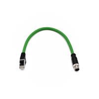 China Flexible Shielded CAT6A Ethernet M12 8pin X-Coded D Coding Industrial Camera M12 4 Position D-Coded for sale