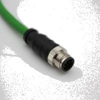 China M12 4 Pin D Code to RJ45 Industrial Ethernet Cable High Flex Cat7 Shielded Field Wireable Cable for sale