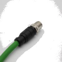 China Industrial M12 X-Code Male to RJ45 Male Ethernet Cable 20m Cat6e Sf/UTP PUR Jacket for sale