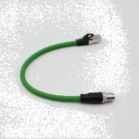 China Factory Custom Waterproof M12 X Code 8pin to RJ45 Industrial Connector Cables D Coding 8 Pin SFTP Ethernet Cable for sale