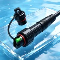 China Flat Drop Cable Round Cable Waterproof Patch Cord 1M SC APC HUAWEI Corning Pre Connectorized Cable Connector RRU BBU Fullaxs for sale