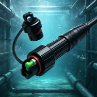 China FTTH Armoured SC/APC 5.0 Black Corning Waterproof Fiber Optic Patch Cord Drop Cable FTTH Cable for sale