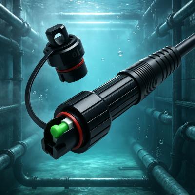 China FTTH Armoured SC/APC 5.0 Black Corning Waterproof Fiber Optic Patch Cord Drop Cable FTTH Cable for sale