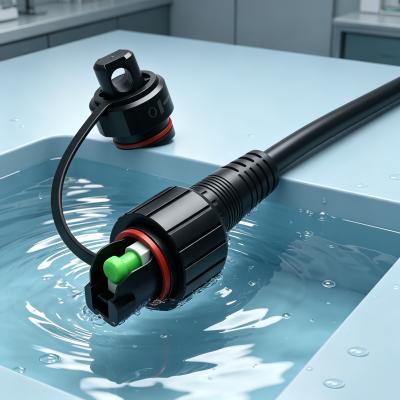 China SC APC Connector Corning Pre Connectorized Cable Connector RRU BBU Fullaxs Flat Drop Cable Round Cable Waterproof Patch Cord for sale