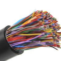 China Outdoor Cat3 25 Pair Telephone Cable 24AWG Solid Copper Waterproof Black PE Multi-pair for sale