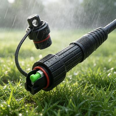 China IP67 Waterproof Harsh Environment Type (Plug/Socket) to LC Fiber Connector Types Single Mode Fiber Optic Patch Cable for sale