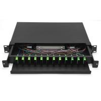 China 1U ODF Fibre Optic Cable Termination Boxes 12 Port 24 Port 48 Port for sale