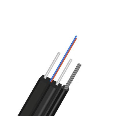 China G652D G657A FTTH Drop Cable 4 Core Stranded Steel Wires Self Supporting for sale