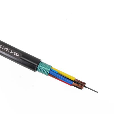 China Optical Power Composite Cable With Steel Tape GDTS GDTA Hybrid Fiber Power Cable 12 24 CORE for sale