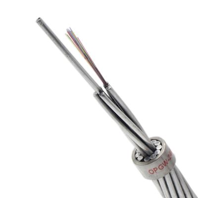 China Ground G652d Fiber Optic Cable 24 Core Single Mode Aerial Optical Opgw Fiber for sale