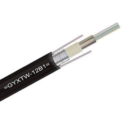 China 2 4 6 Core Single Mode Armoured Fiber Optic Cable Optical Fiber G652D GYXTW for sale