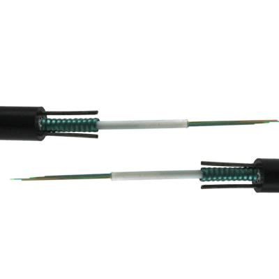 China Outdoor Single Mode G652D Armoured Fibre Optic Cable GYXTW Steel Wire for sale